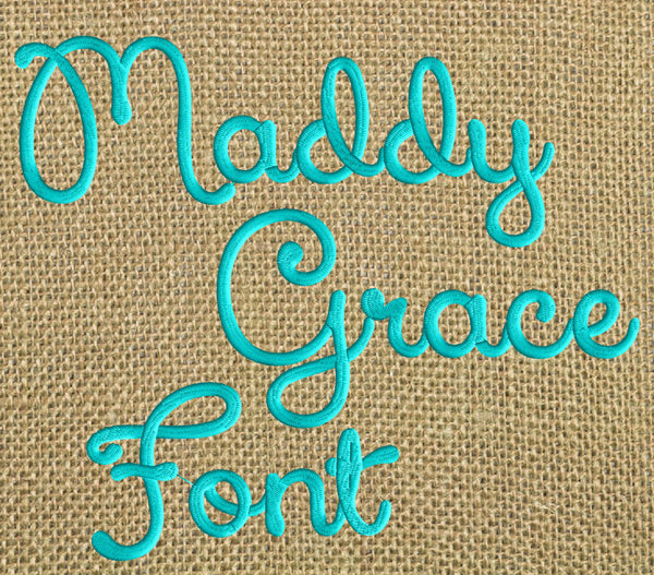 Madelynn Grace Full 1.5" Font with symbols & numbers Embroidery File ...